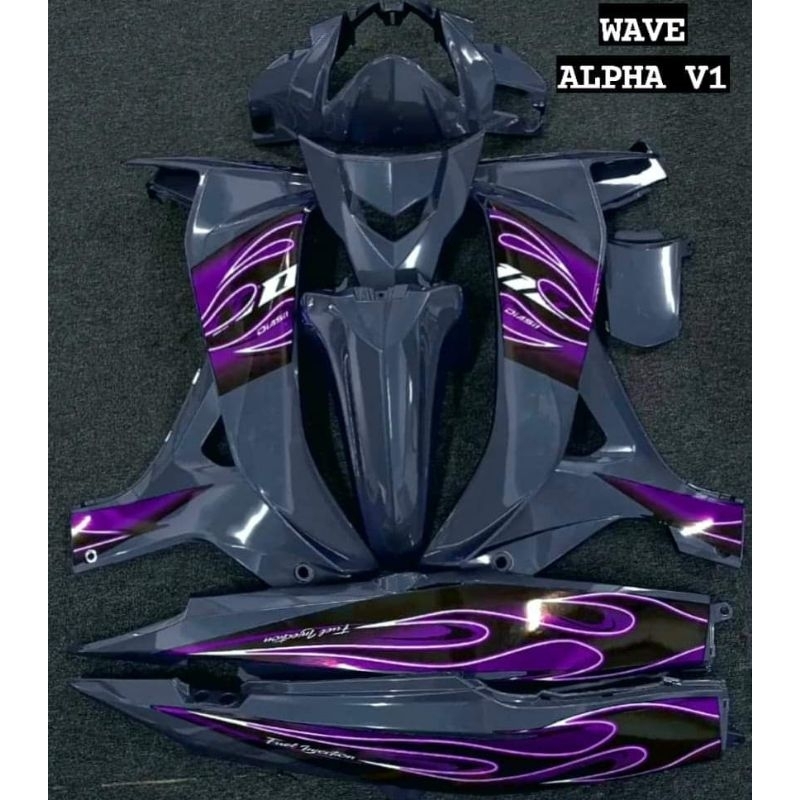 COVERSET HLD HONDA WAVE 110 ALPHA V1 API EDITION (Siap Tampal) | Shopee ...