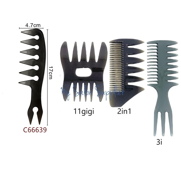 Mesh Comb Barber Retro Oil Head Styling Hair Wide Tooth Comb Style ...