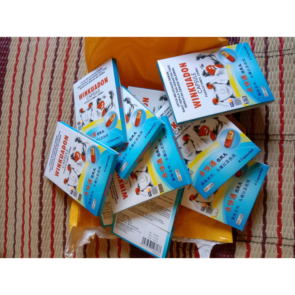 WINKUADON PARACETAMOL CAPSULE 250MG (4'S= 1 PACK) | Shopee Malaysia
