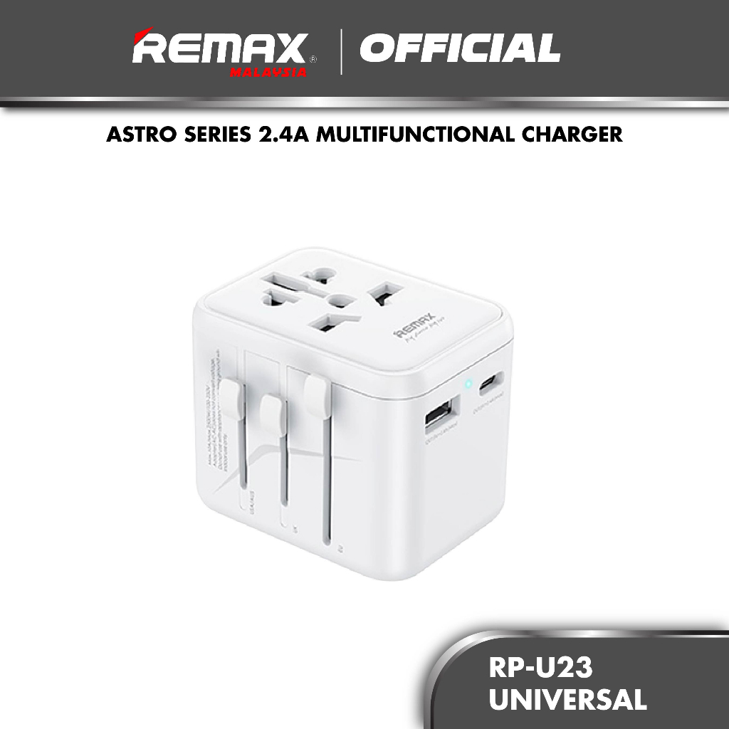 REMAX Astro Series 2.4A Multifunctional Charger RP-U23 | Shopee Malaysia