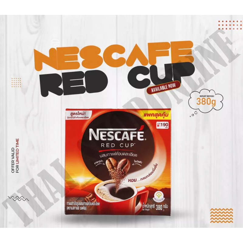 Nescafe Red Cup Thailand Black Roast Instant Coffee (2pack x 180gram) | Shopee Malaysia