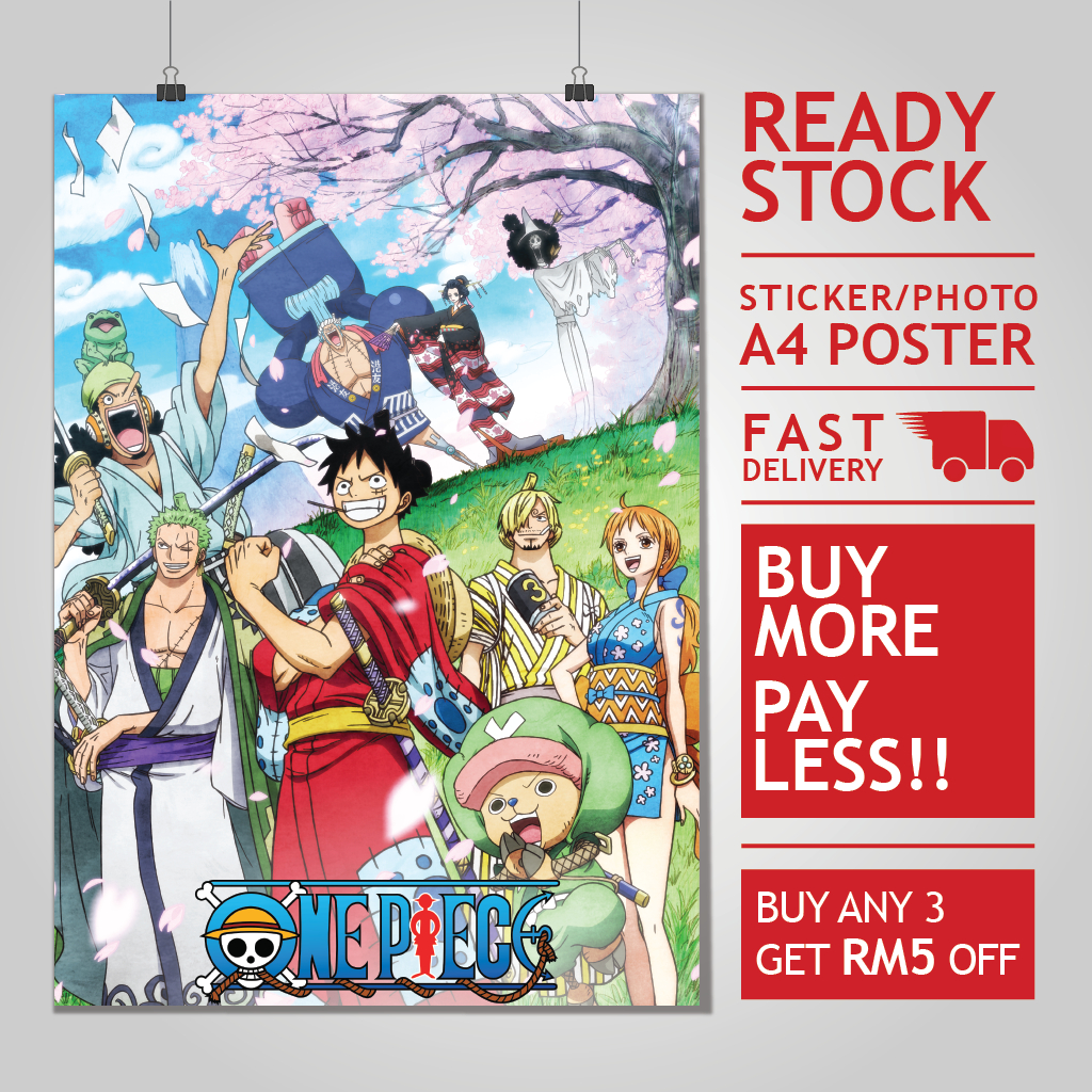 (READY STOCK) One Piece A4 Photo Poster/Sticker | Poster #1 | A4 Photo ...