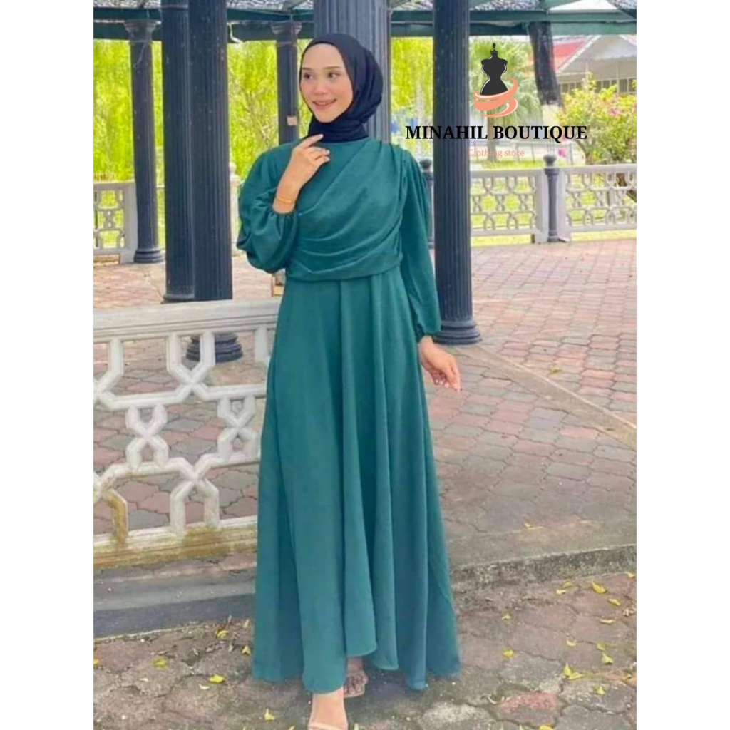 NEW FASHION DESIGN JUBAH MUSLIMAH ARIBAH COMO CREPE MAHI BOUTIQUE ...