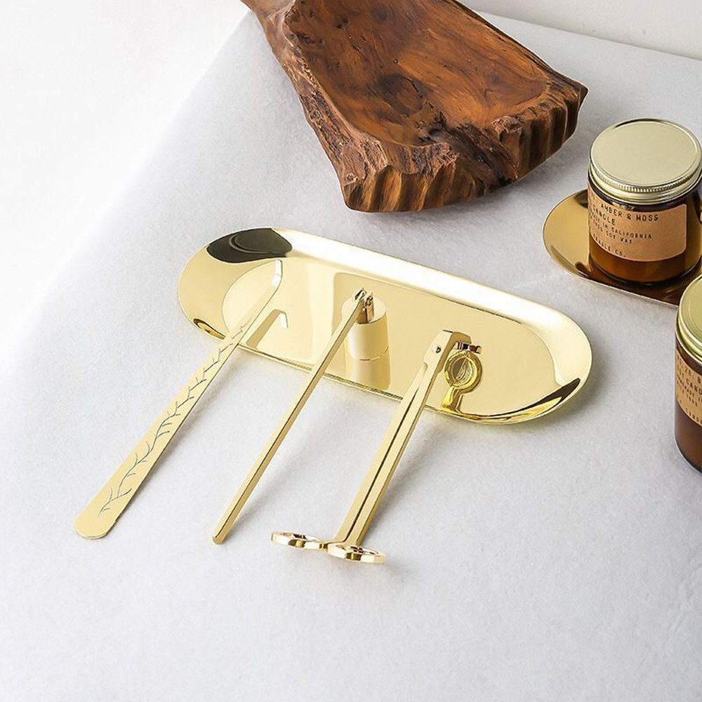 Candle Trimmer Tools Set - Gold/ Rose Gold - Glass Jar With Black Cap ...