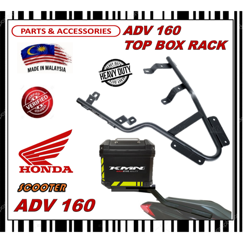 HONDA ADV 160 TOP BOX RACK HEAVY DUTY MONORACK STRONG QUALITY METAL ...