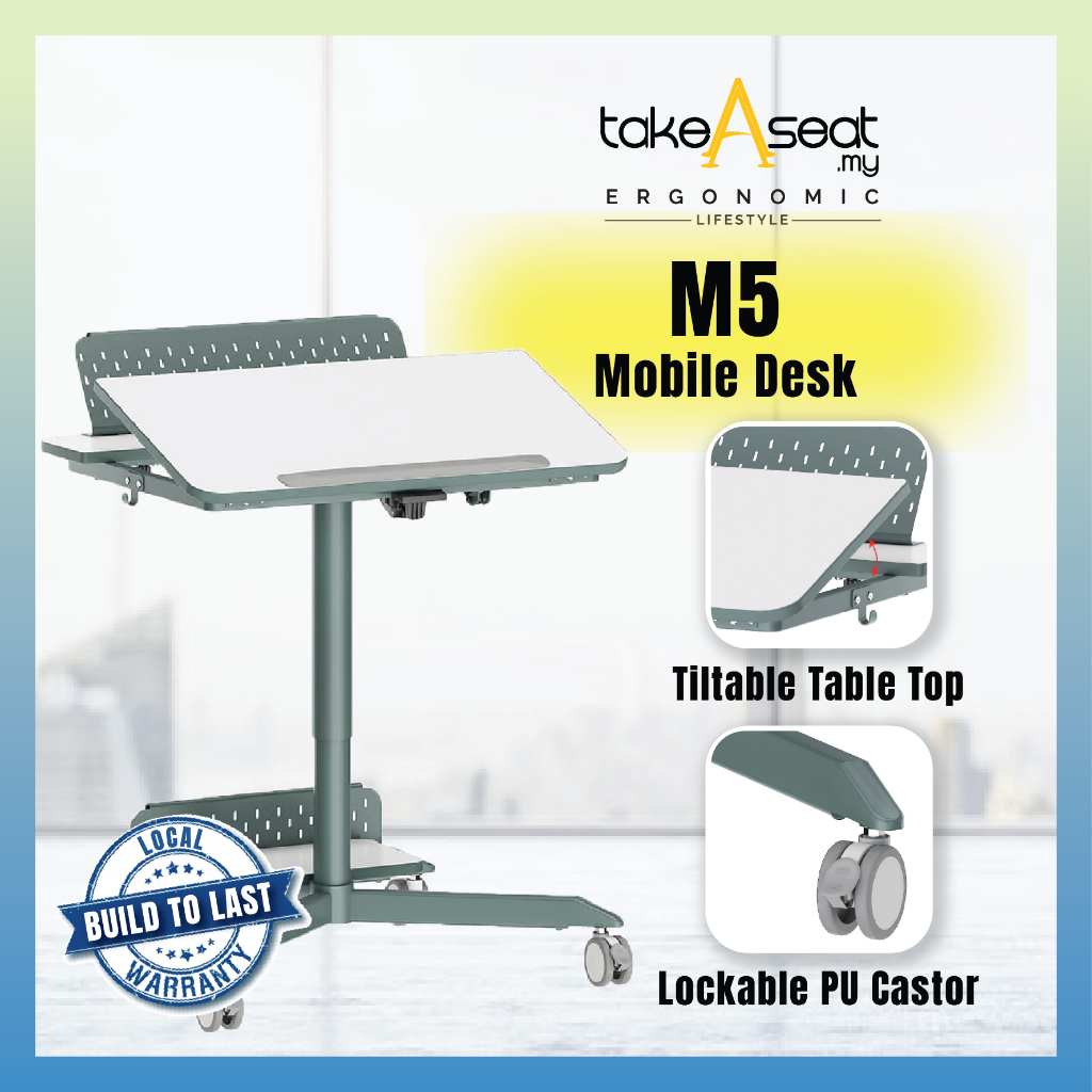 ergoActive ★ M5 Mobile Desk (Easy Self Setup) ★ Ergonomic Desk ★ Height ...
