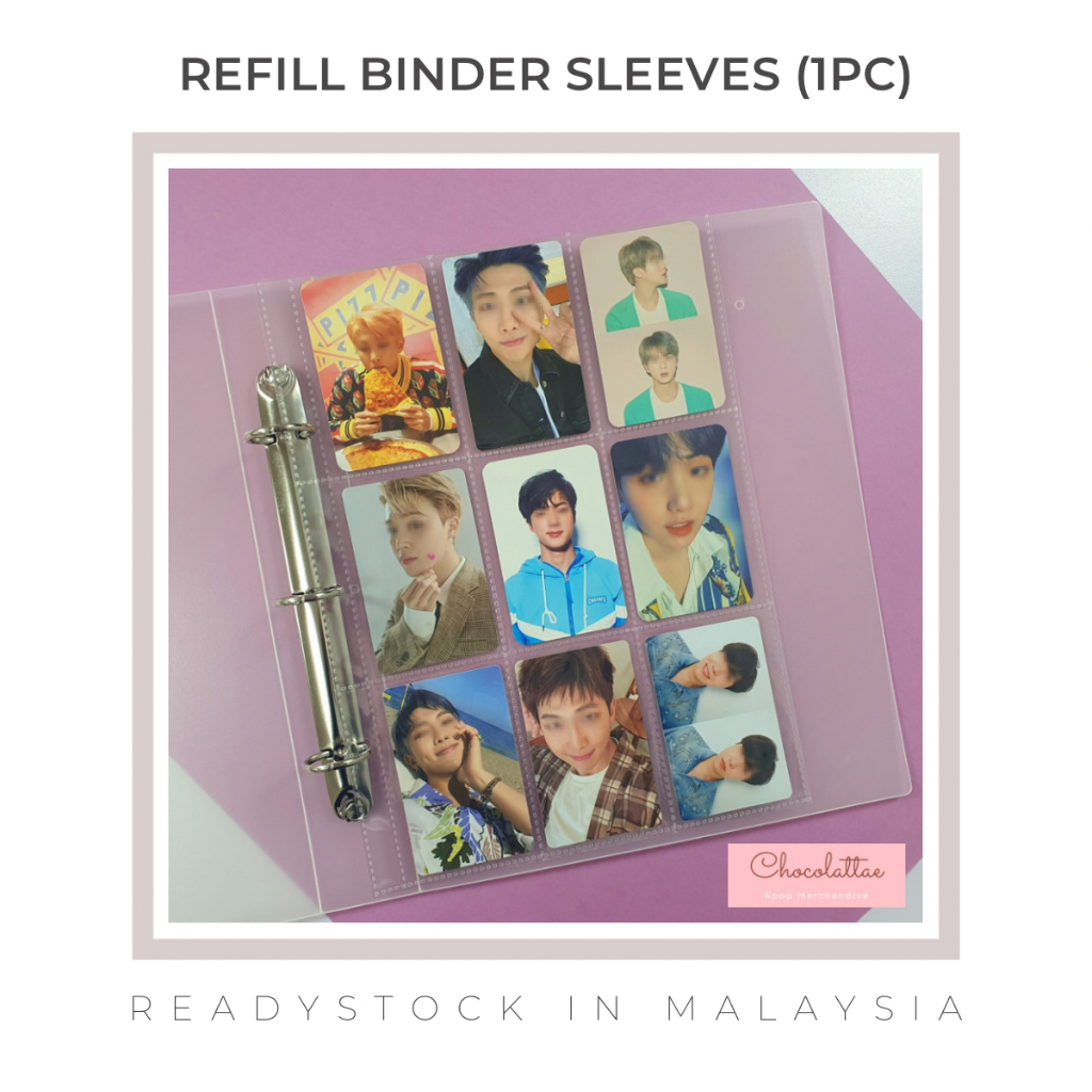 Photocard Binder Sleeve Refill 1pc A4 3-Ring Lomo Card Game Trading ...