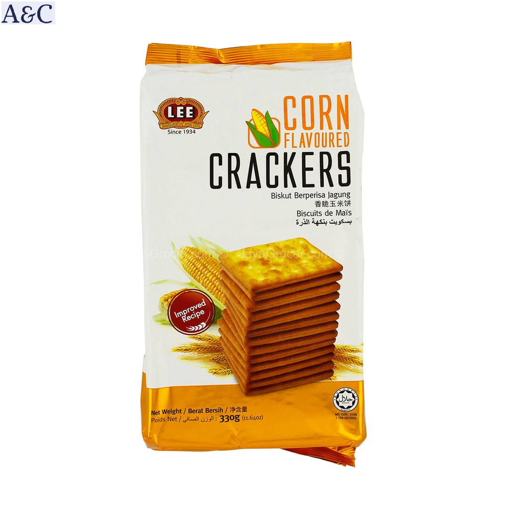 Lee Biscuit Corn Cracker 330g/SweetCorn Cracker 330g/Original Cracker ...
