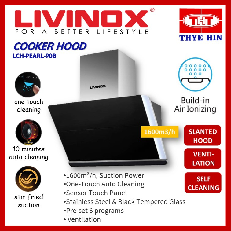 LIVINOX COOKER HOOD LCH-PEARL90B (1600m3/h) | Shopee Malaysia