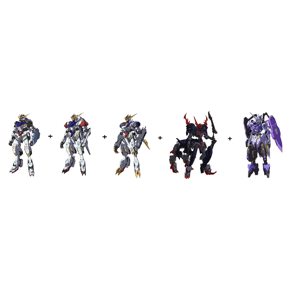 GUNDAM HG 1/44 Bash Model Kit Gundam Barbatos + Lupus + Lupus Rex ...