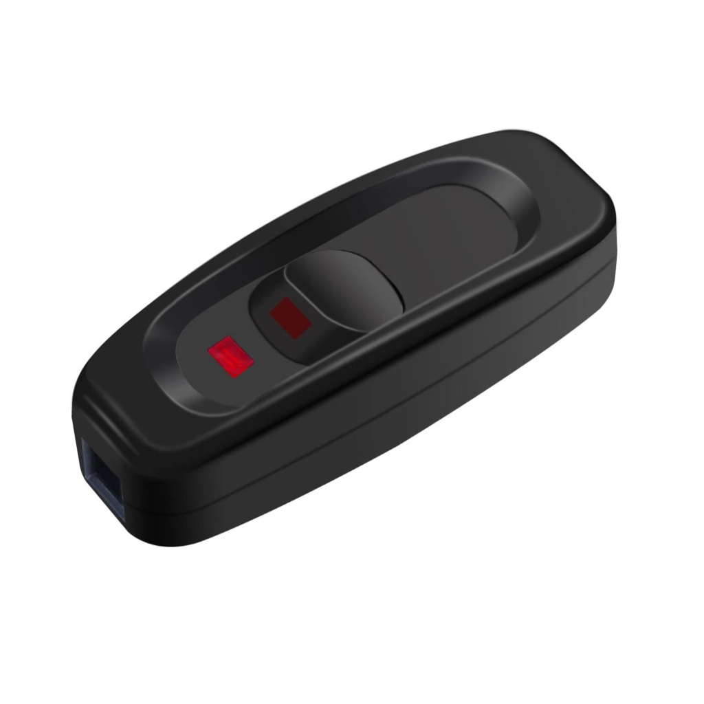 240V 10A Inline ON/OFF Button Table Lamp Desk Light Cord Cable Switch ...