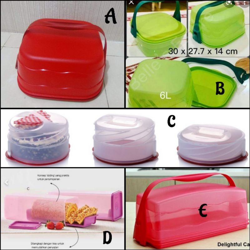 Tupperware Fresh and Fancy Cake Taker 6L Bekas Kek Roti Kuih Muih Food ...