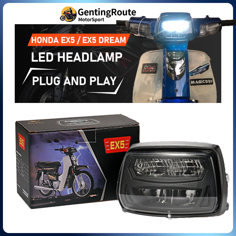 HONDA EX5 / EX5 DREAM LED HEAD LAMP LAMPU DEPAN BESAR FRONT LIGHT HEAD ...