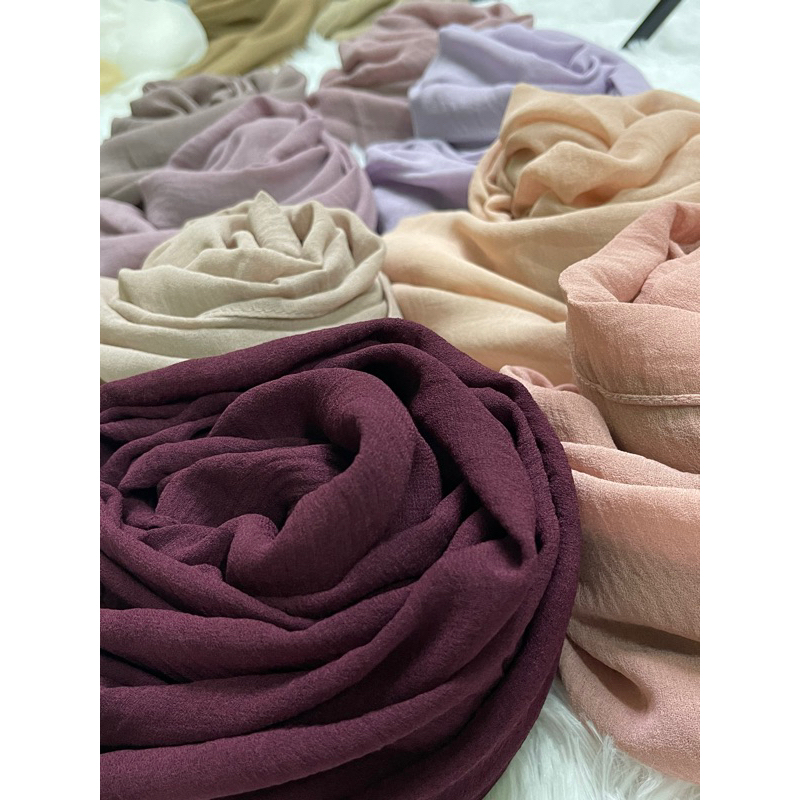 LAZY SHAWL IRONLESS (Chiffon Crumple) | Shopee Malaysia