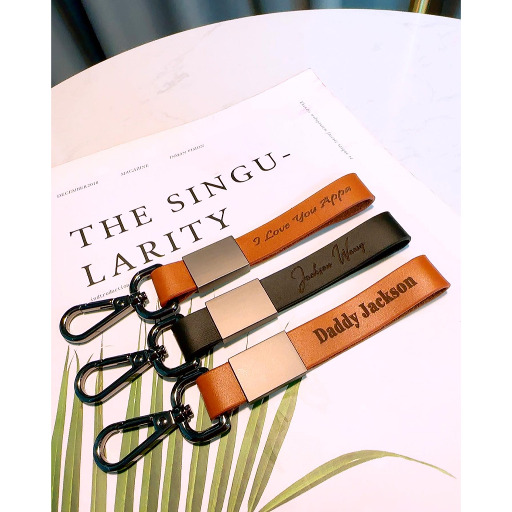 Leather car keychain for him custom nama Husband Gift Top Gift 2024 ...