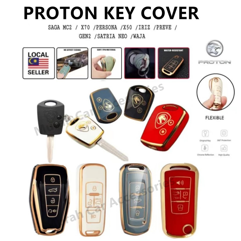 Proton Key Cover Chrome Reflection TPU Car Key Cover X50 X70 Persona ...