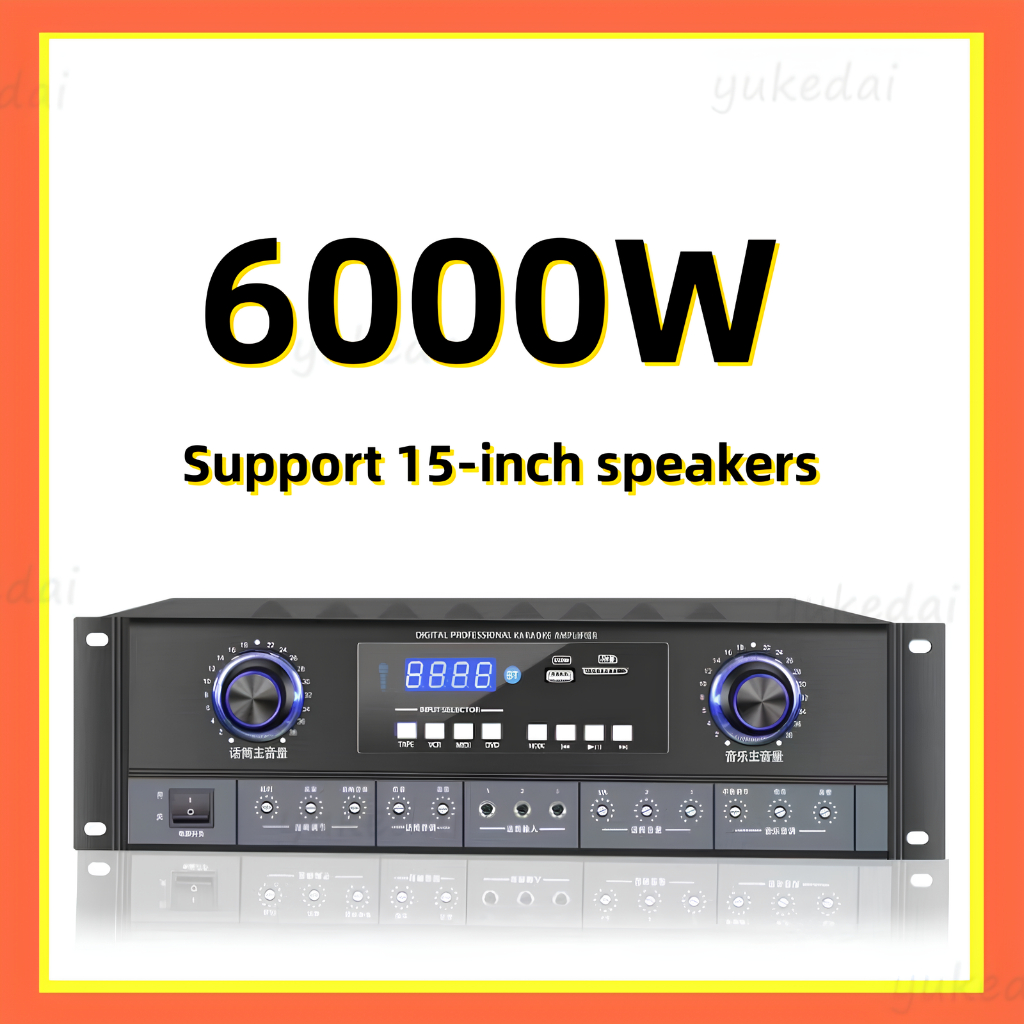 Professional 6000W Amplifier bluetooth 4 Channel Audio Power Amplifier ...