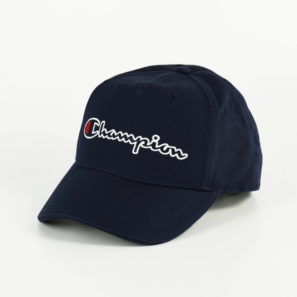 CHAMPION SS23 Unisex Extended Logo Baseball Cap -Navy Blue (800712 ...
