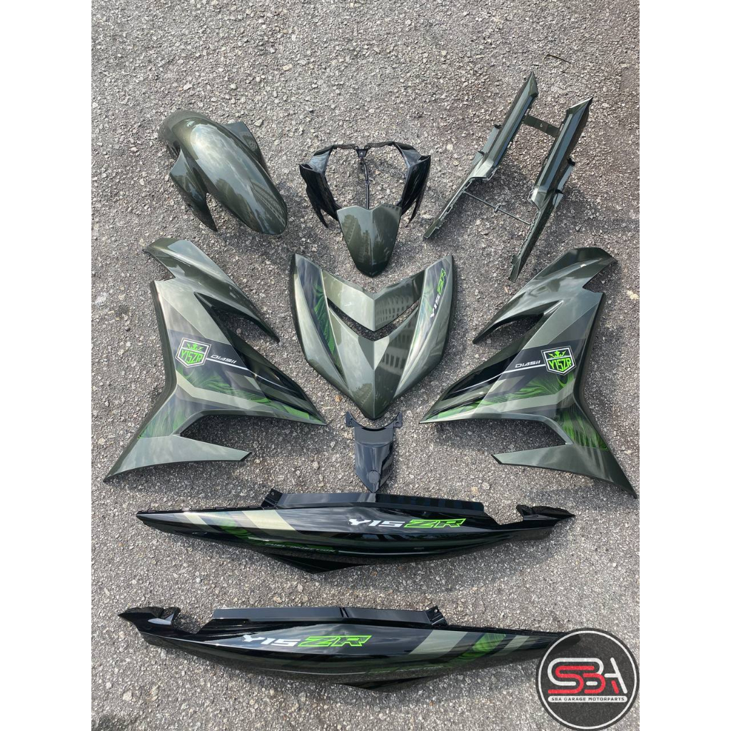 COVERSET Y15ZR V1 V2 ARMY GREEN ( LUMUT ) ORI COLOR PREMIUM COVERSET ...