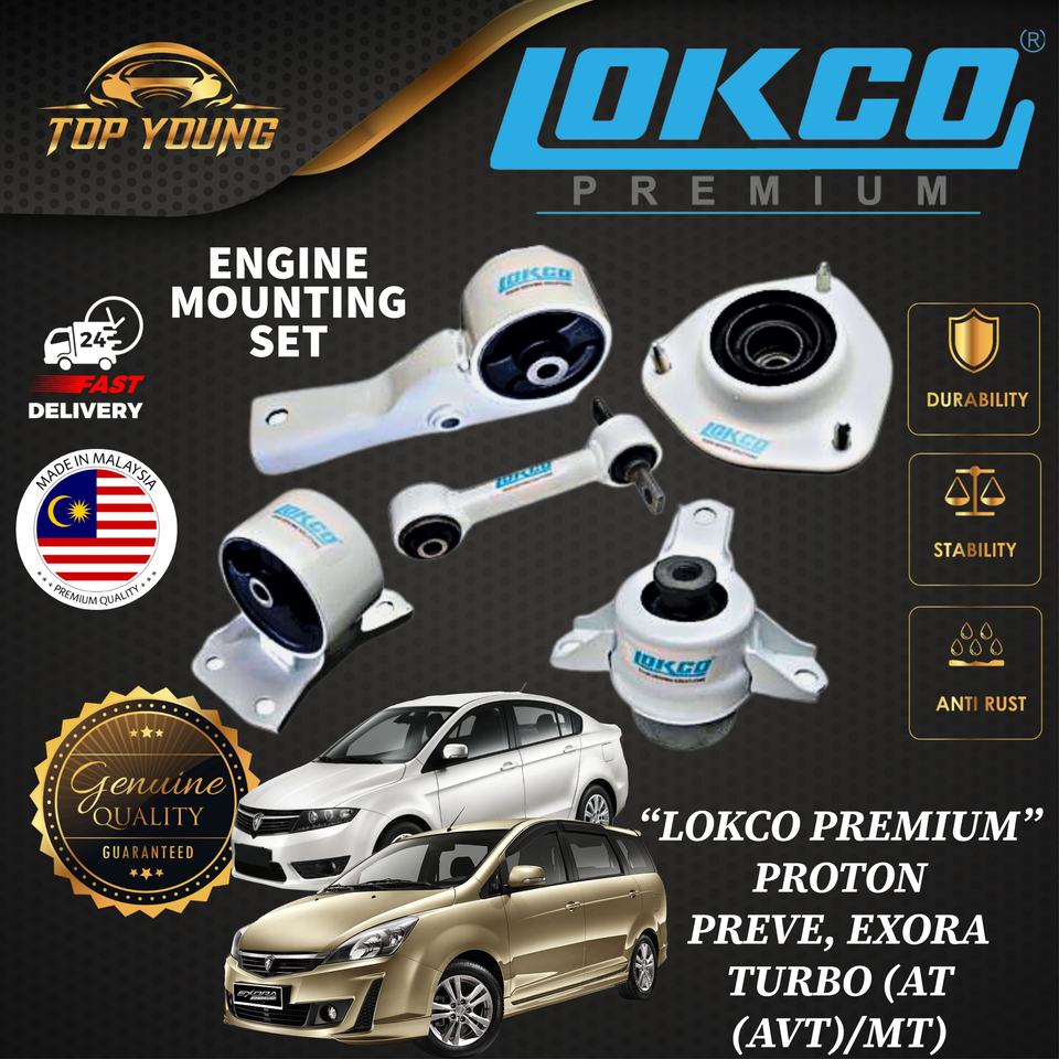 LOKCO PREMIUM PROTON EXORA TURBO , PREVE ENGINE MOUNTING SET AUTO ...