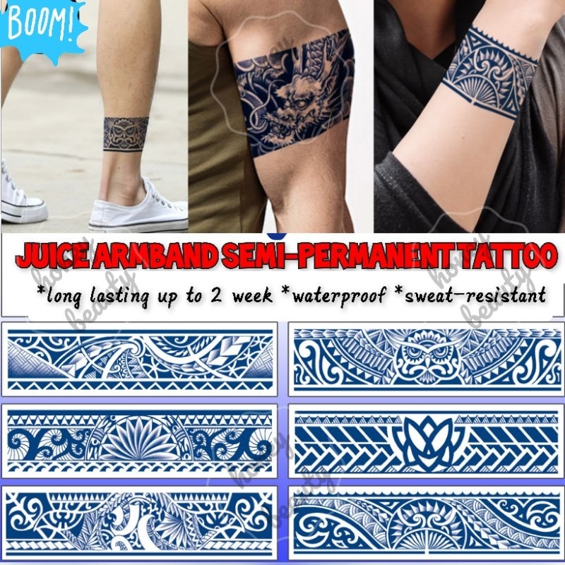 Juice Tattoo Sticker Semi Permanet Waterproof Temporary Tattoo Tatoo