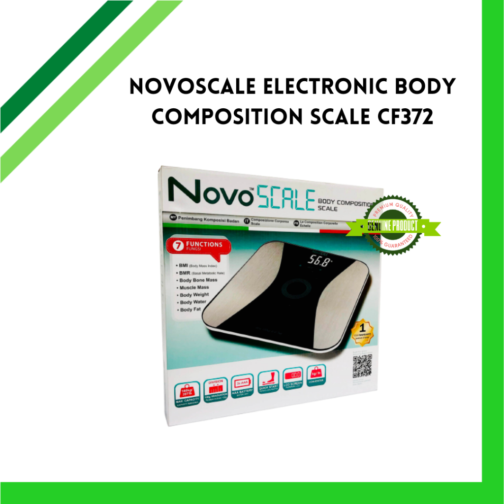 NOVOSCALE ELECTRONIC BODY COMPOSITION SCALE CF372 (CLEARANCE STOCK ...