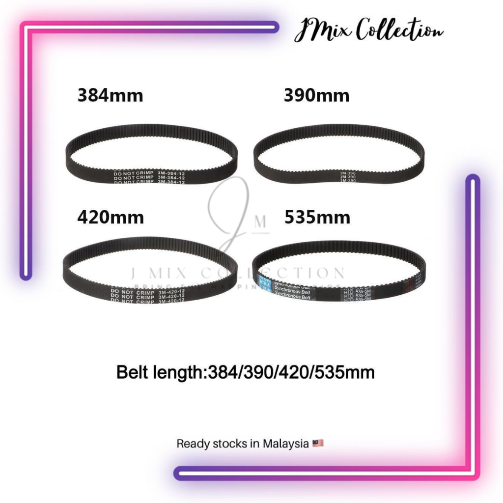 Ready Stock !!! ESCOOTER BELT 5M-535-15/3M-420-12/3M-390-12/3M-384-12 BLACK COLOR !!! | Shopee ...