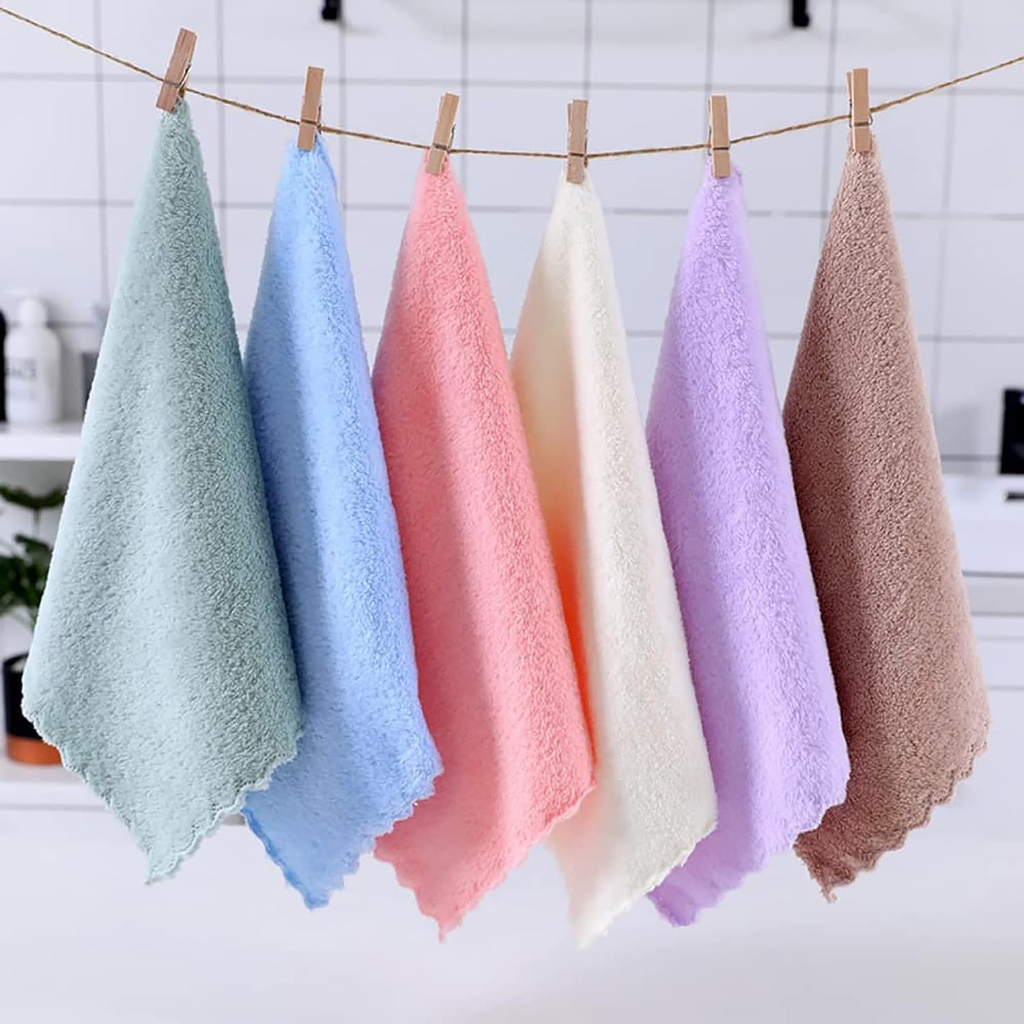 30x30cm Highly Absorbent Coral Fleece Baby Burp towel Kids handkerchief ...