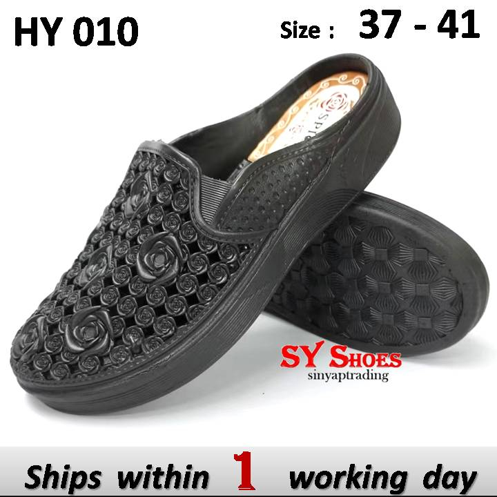 (SY Shoes) SPICY Women PVC Rubber Anti Slip Mules Sandals (HY 010 ...