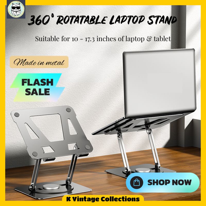 Aluminium/ Metal ROTATABLE laptop stand 360 ready stock office ...