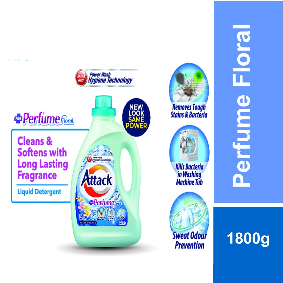 Attack Liquid Perfume Detergent Floral (LATPE) (1800g) | Shopee Malaysia