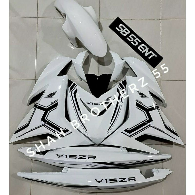 COVERSET Y15ZR V1/V2 WHITE CUSTOM CUTTING Y16 | Shopee Malaysia