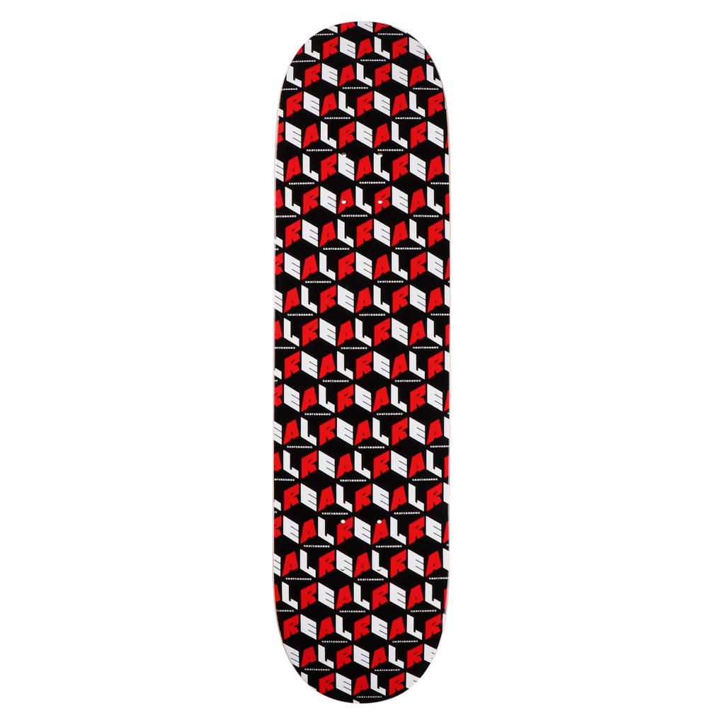 Real Skateboards City Blocks Red 8.06" x 31.8" Skateboard Deck (7010723 ...