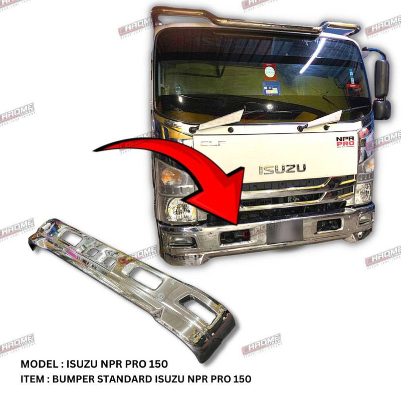 ISUZU NPR 150 PRO BUMPER STANDARD CHROME | Shopee Malaysia