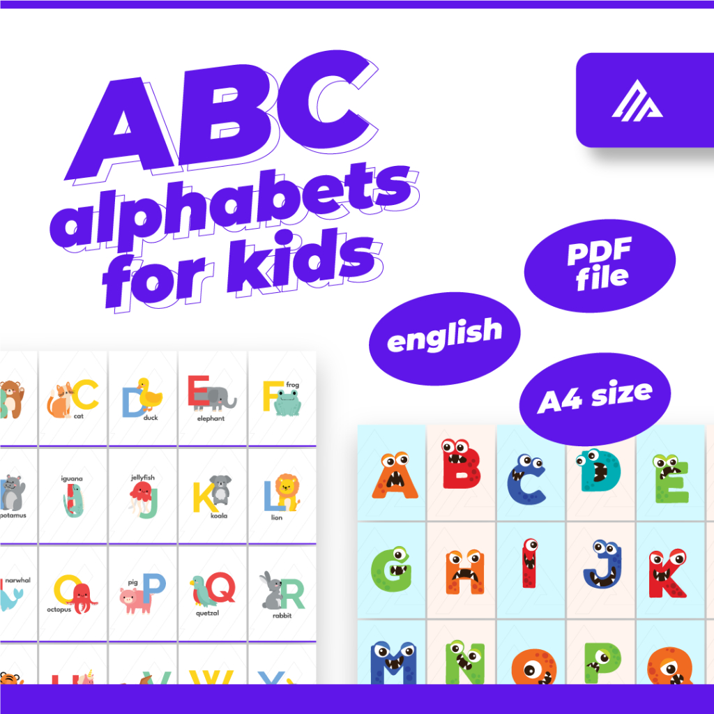 [PDF] A4 Printable ABC Alphabets for Kids | Colored Version | English ...