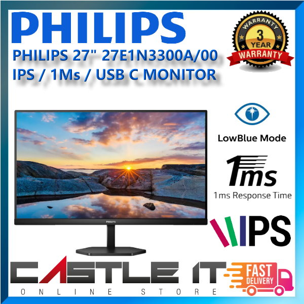 Philips 27" 27E1N3300A Full HD 75Hz 1ms AMD Freesync Build-In Speaker ...