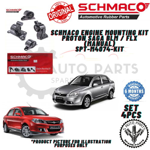 PROTON SAGA BLM / FLX (MANUAL) SCHMACO ENGINE MOUNTING (SET) | Shopee ...