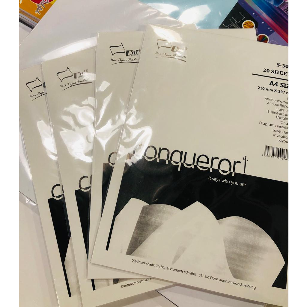 Uni A4 size Conqueror Paper - S-3003, 20sheets | Shopee Malaysia