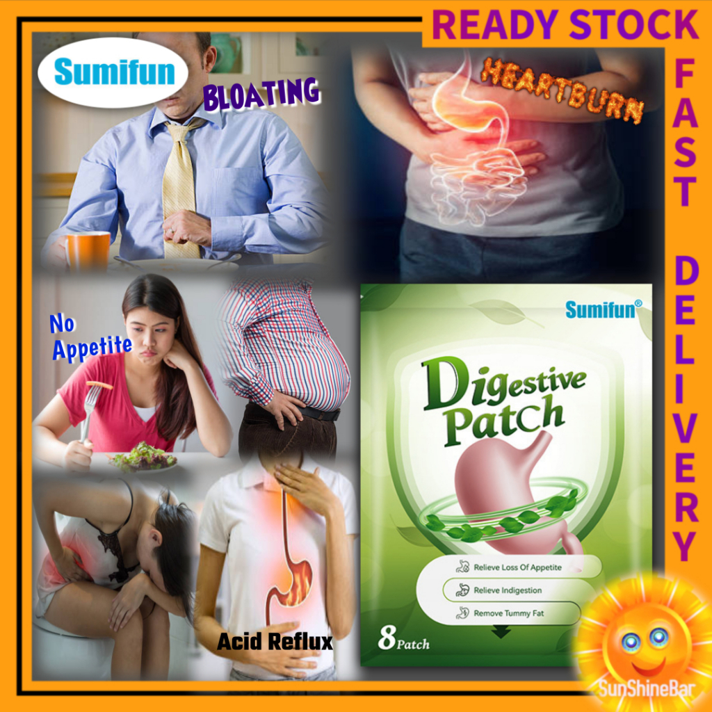 Digestive Patch Sumifun Relive Wind n Indigestion and Loss of Appetite Reduce Tummy Fat n ...