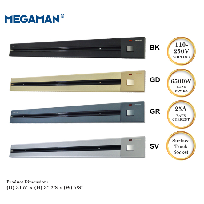 [SIRIM] MEGAMAN Power Track Socket SwitchReccesed/Surface 60CM 80CM ...