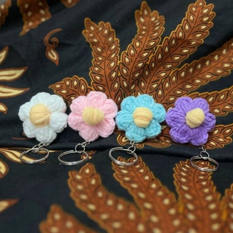 Keychain Bunga Kait ( puffy flower) | Shopee Malaysia