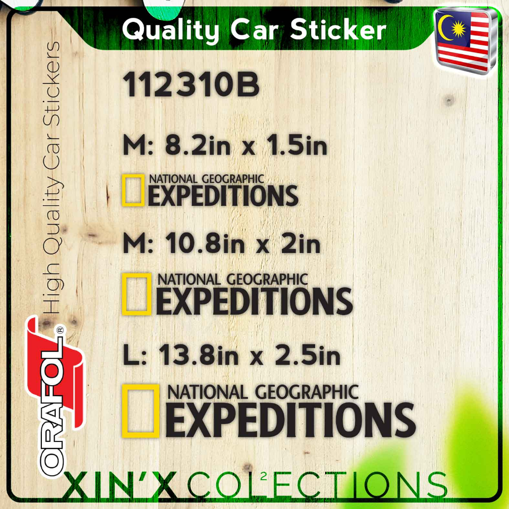Pelekat Kereta Car Sticker National Geographic Expeditions NAT GEO ...