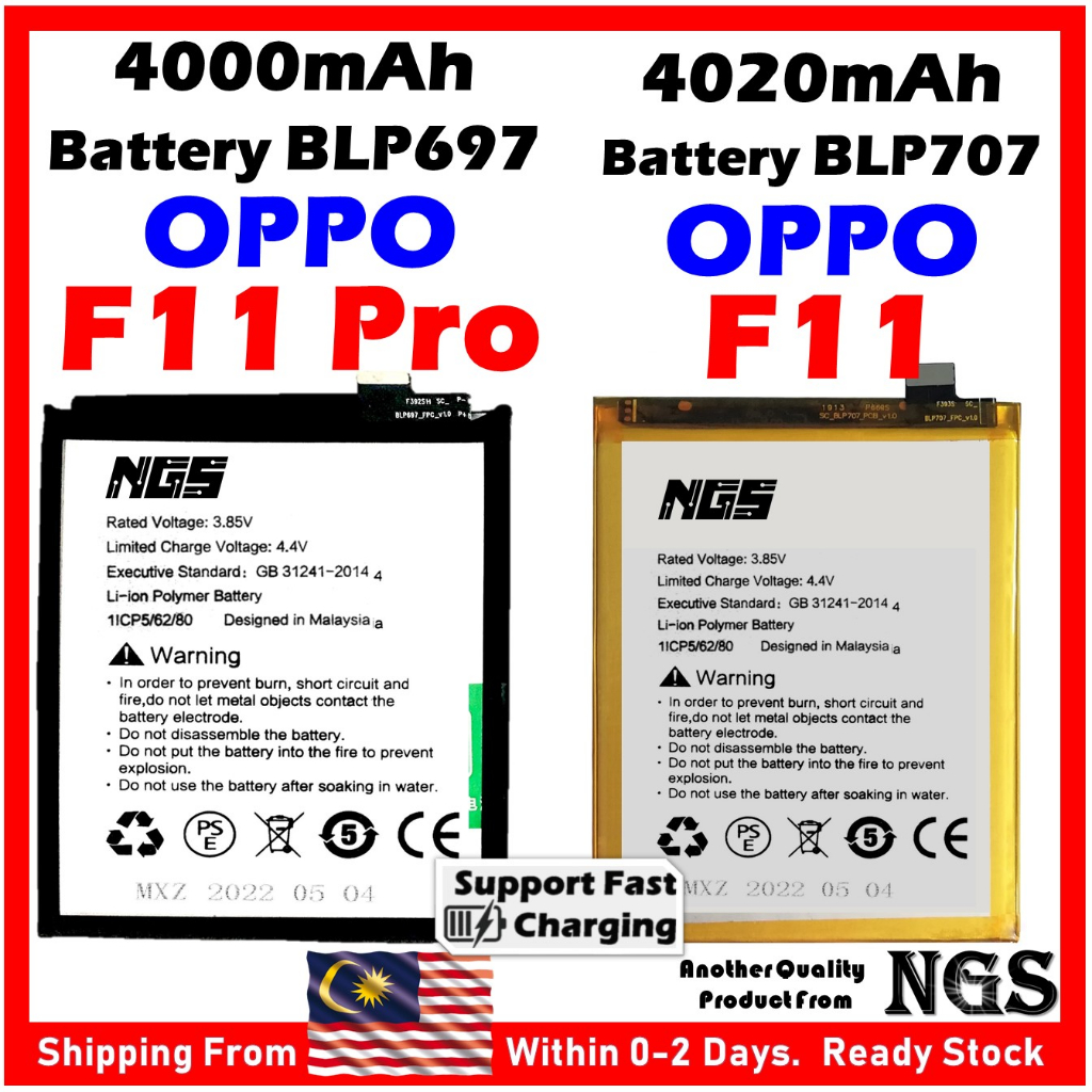 ORl NGS Brand Compatible For OPPO F11 CPH1911 (4020mah Battery BLP707) / OPPO F11 Pro CPH1969 ...