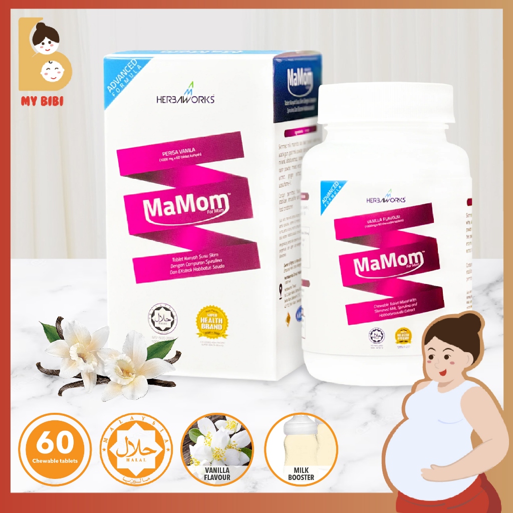 60 Tablets Original Mamom milk booster Tambahkan Susu Badan milkbooster ...