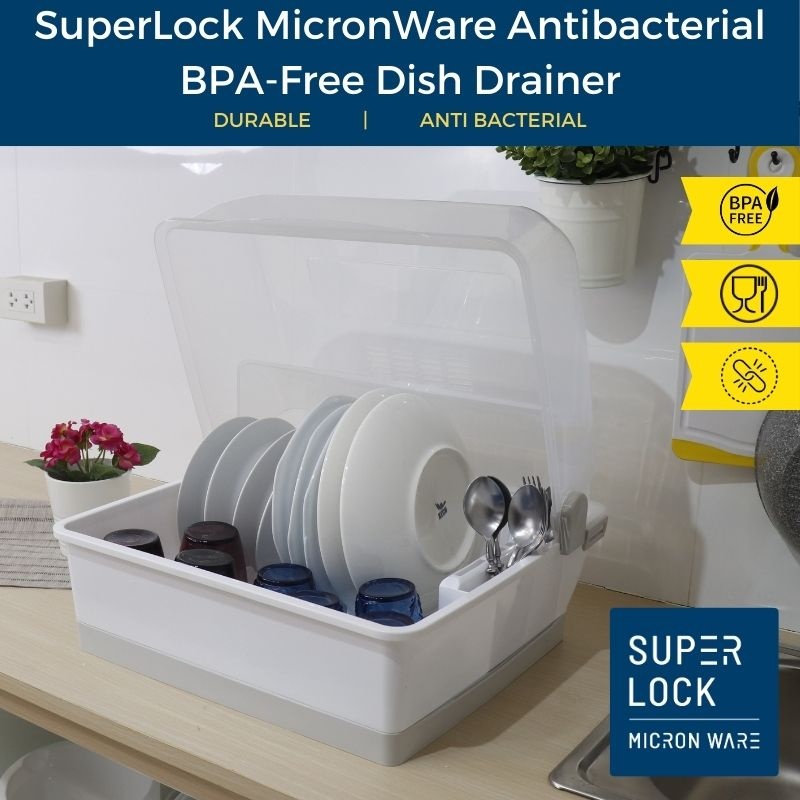 SuperLock MicronWare Antibacterial BPA-Free Dish Drainer | Shopee Malaysia
