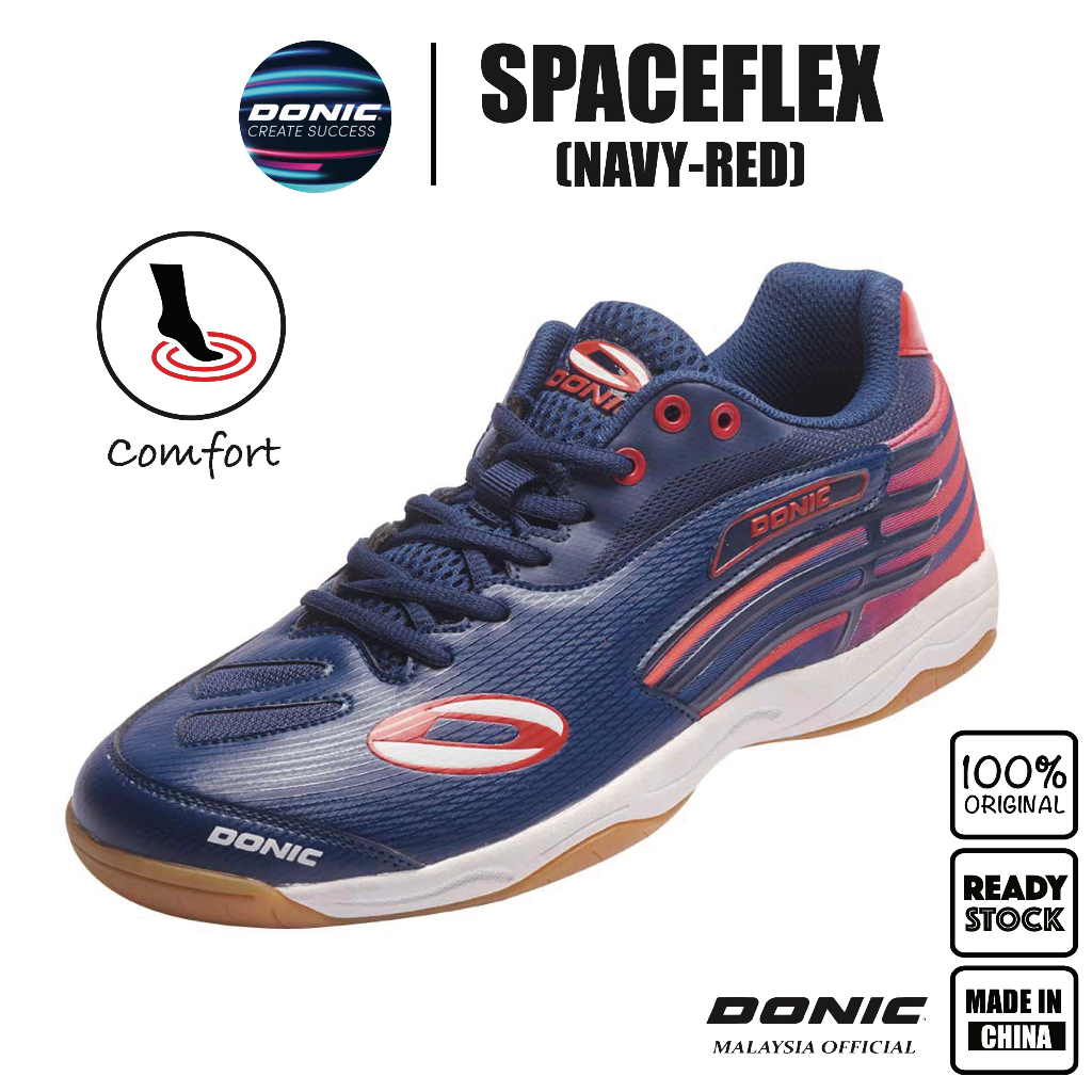 Donic Spaceflex Competition Functionality And Comfort Table Tennis Shoe (Navy-Red) | Shopee Malaysia