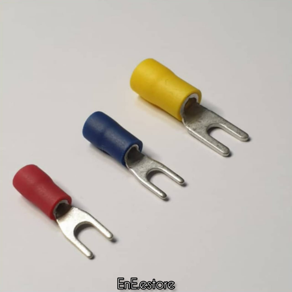 [100PCS/PACK] INSULATED SPADE [FORK] LUG TERMINAL 1.5MM / 2.5MM / 5.5MM | Shopee Malaysia