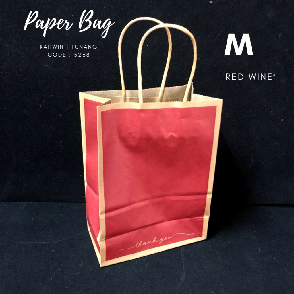 10pcs : Paper Beg Kenduri Kawin | Paper Bag Plain | Paper Gift Bag ...