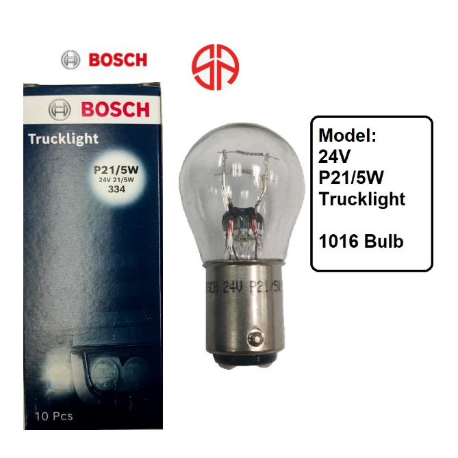 24V P21/5W 1016 Bulb Bosch 1987302524 Ecotruck Tail lamp Brake Stop ...