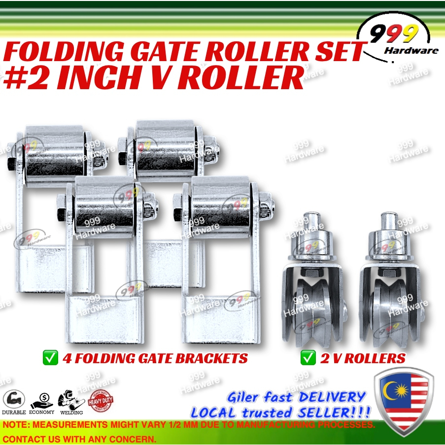 999 U / V FOLDING GATE BEARING SET [2 INCH] / WELDING WROUGHT IRON GATE ...